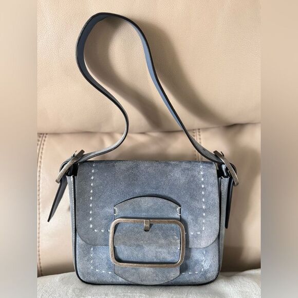Tory Burch | Bags | Tory Burch Sawyerstitch Azul Suede Shoulder Bag ...